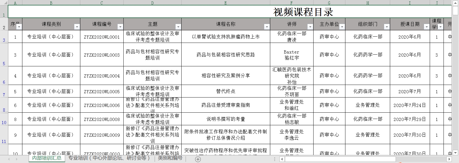 视频课程目录更新至2024年7月24日